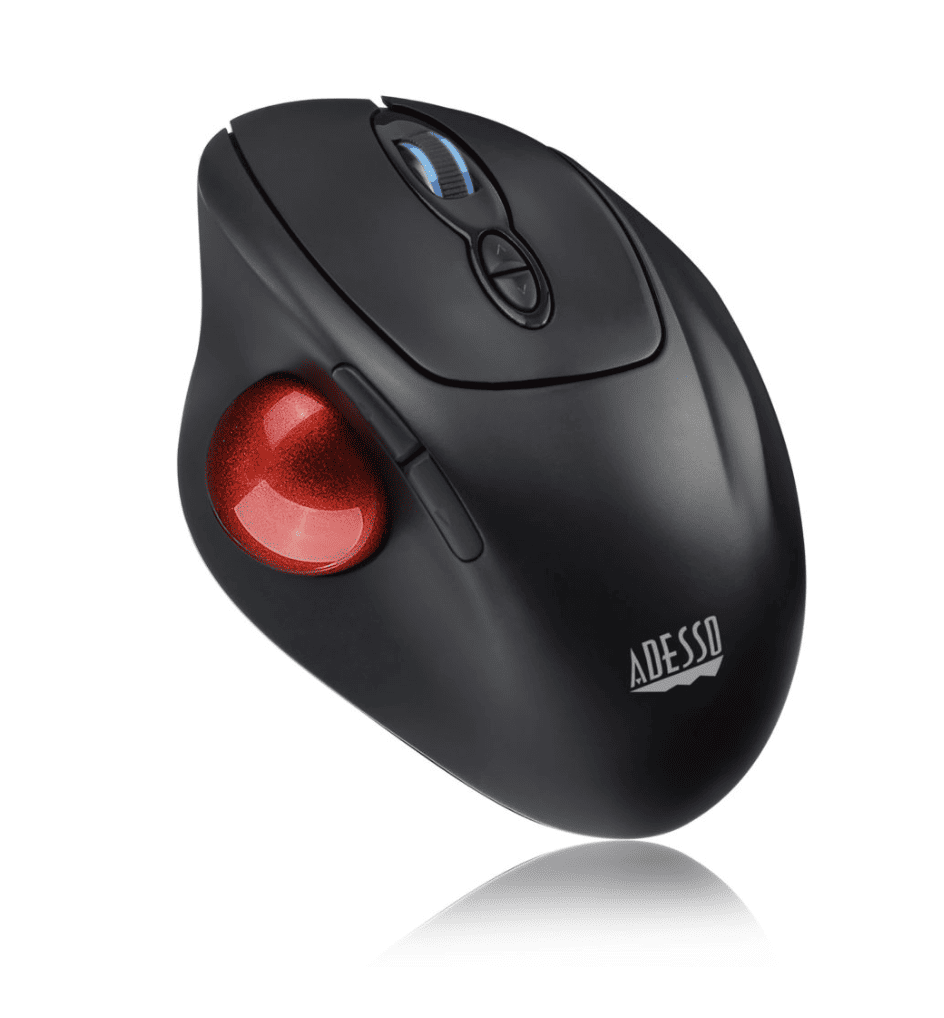 Adesso Trackball Mouse Wireless Ergonomic T30 7 Buttons Programmable ...